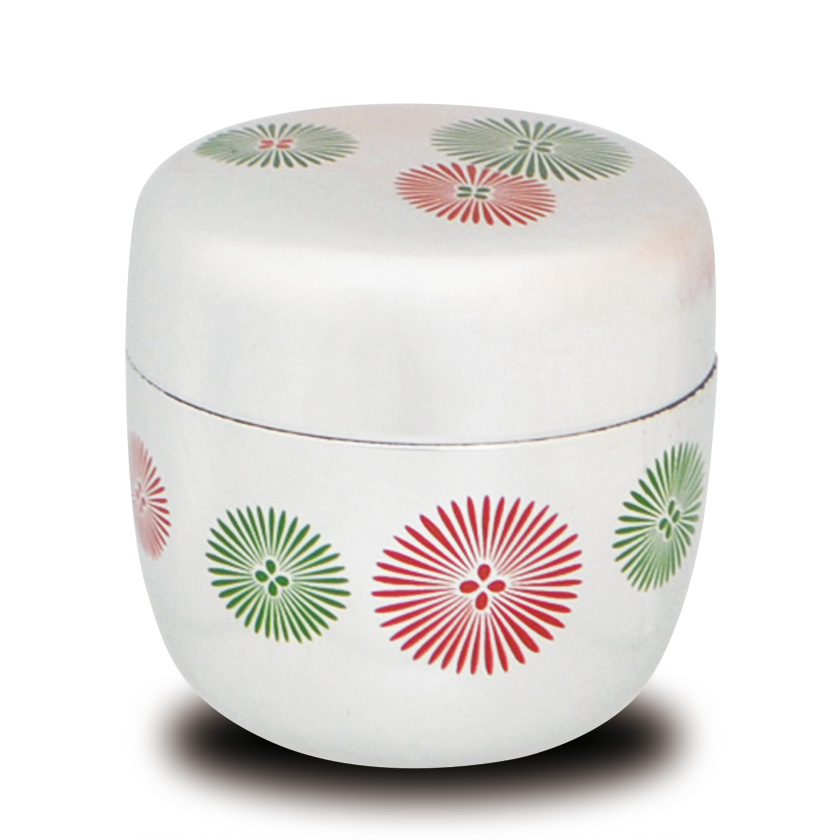 茶道具 棗（なつめ） 中棗 銀箔張 唐松蒔絵（木乾） | 千年の香り 千紀園